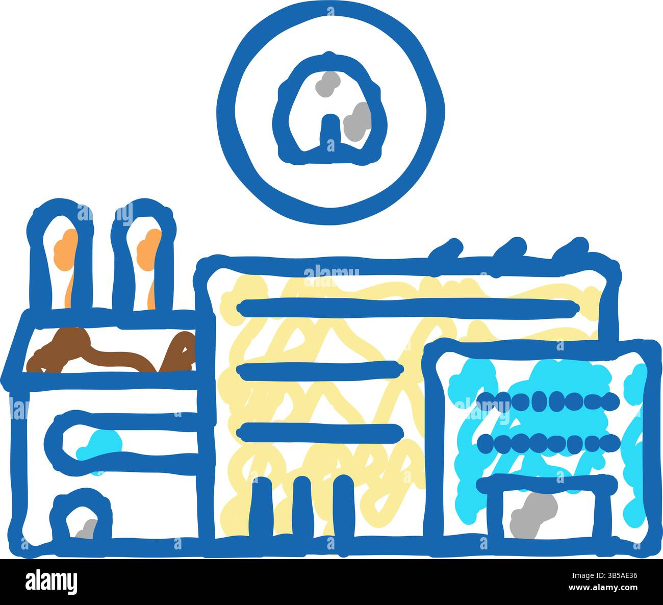 timber factory icon doodle illustration Stock Vector Image & Art - Alamy