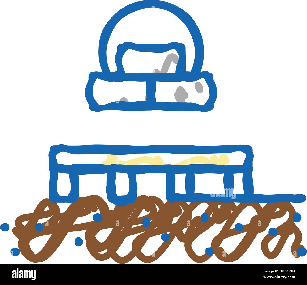 columnar foundation icon doodle illustration Stock Vector Image & Art ...