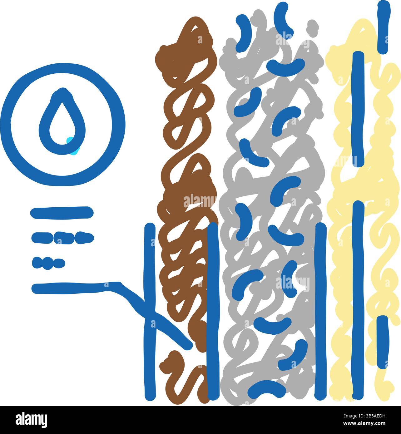 waterproofing house wall layer icon doodle illustration Stock Vector ...