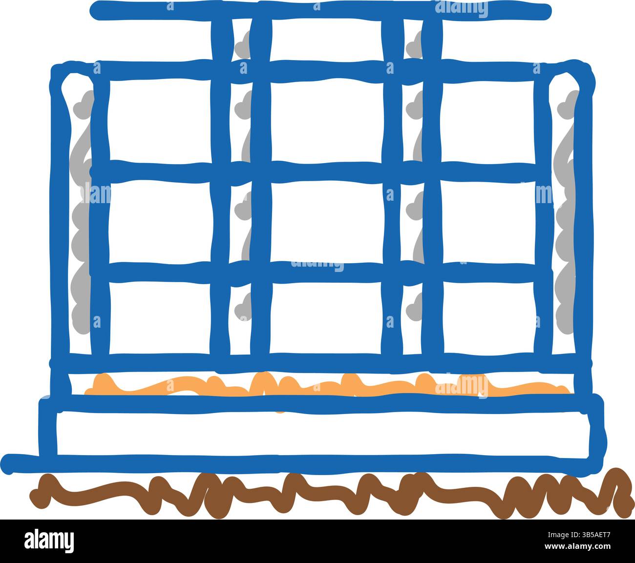 steel frame building icon doodle illustration Stock Vector Image & Art ...