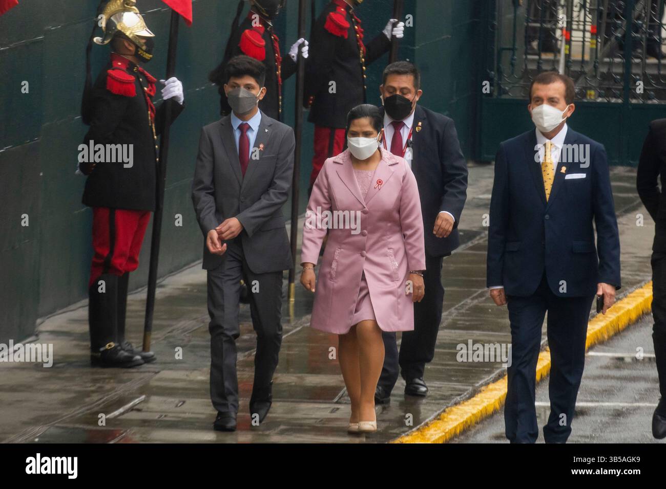 July 28, 2022, Lima, Peru: Peruvian First Lady Lilia Paredes (C ...