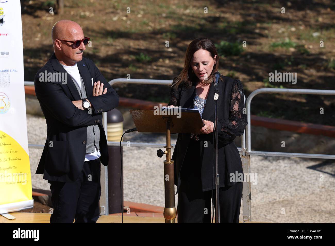 in the photo Massimo Minutella and Letizia Maniaci Stock Photo - Alamy