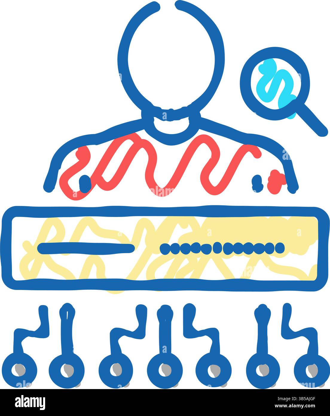 face recognition icon doodle illustration Stock Vector Image & Art - Alamy