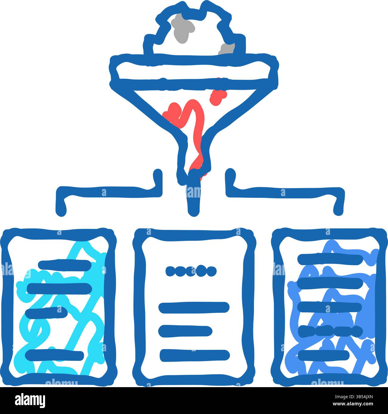 filtration neural network icon doodle illustration Stock Vector Image ...