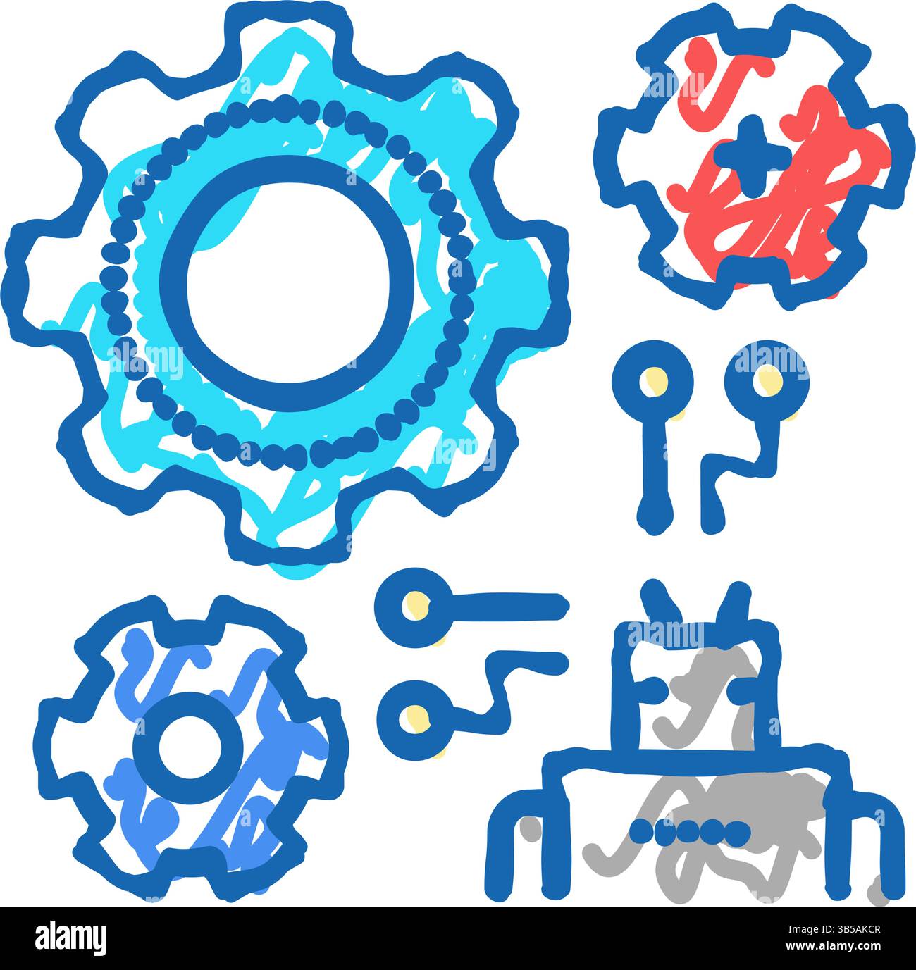 machine learning icon doodle illustration Stock Vector Image & Art - Alamy
