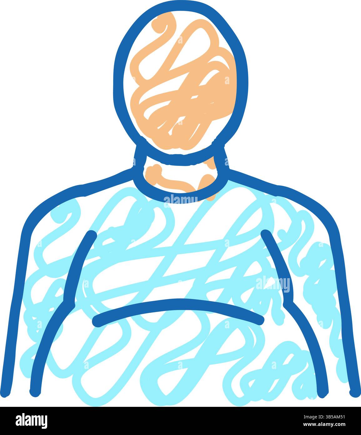 fat human with edema problem icon doodle illustration Stock Vector ...