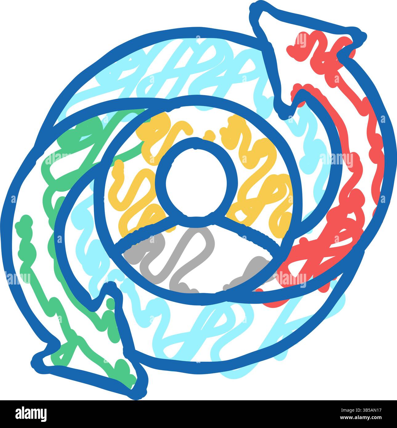 human skills converter icon doodle illustration Stock Vector Image ...