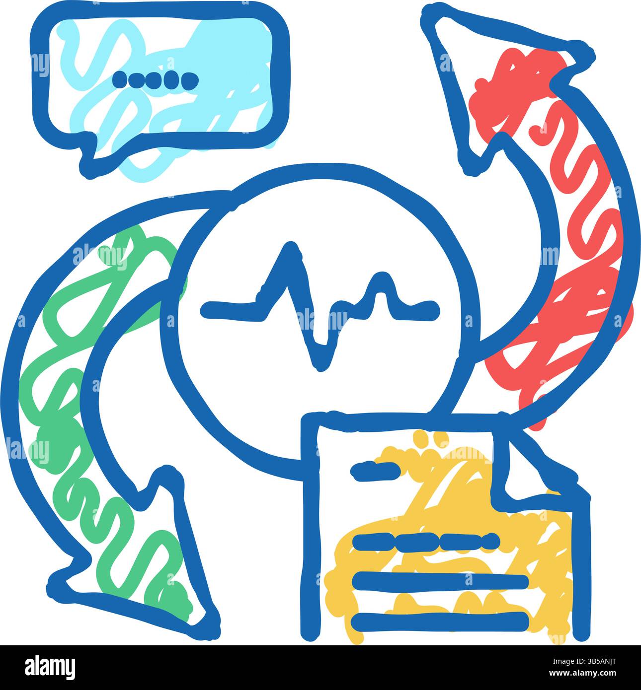 voice to text converter icon doodle illustration Stock Vector Image ...