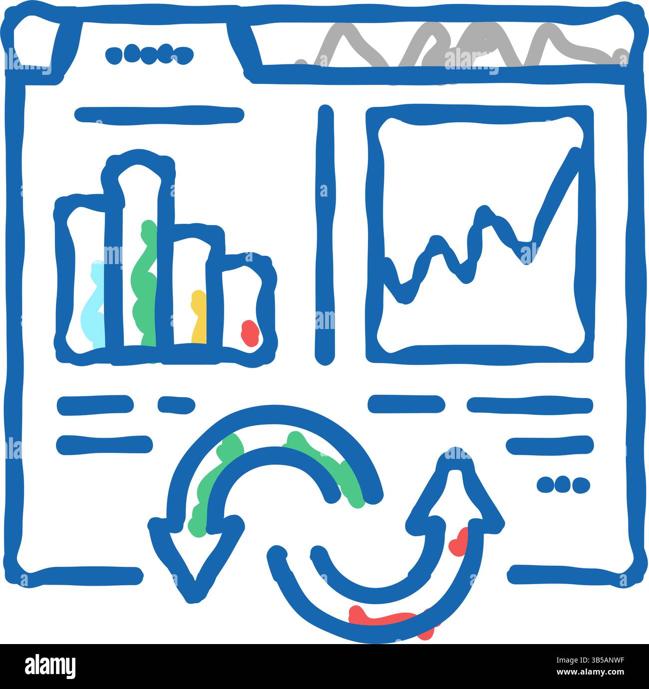 digital value converter icon doodle illustration Stock Vector Image ...