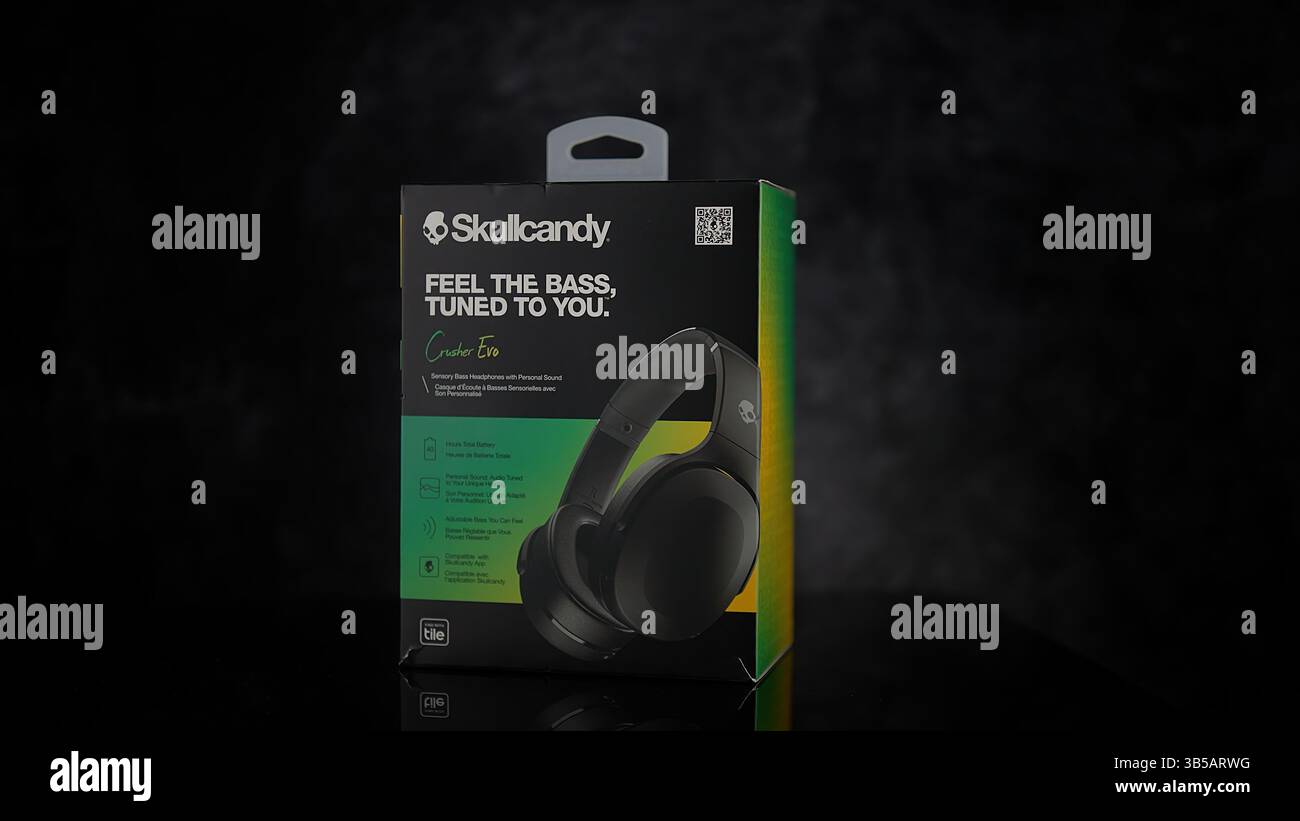 Skullcandy Crusher Evo sensory bass wireless headphones in retail box ...