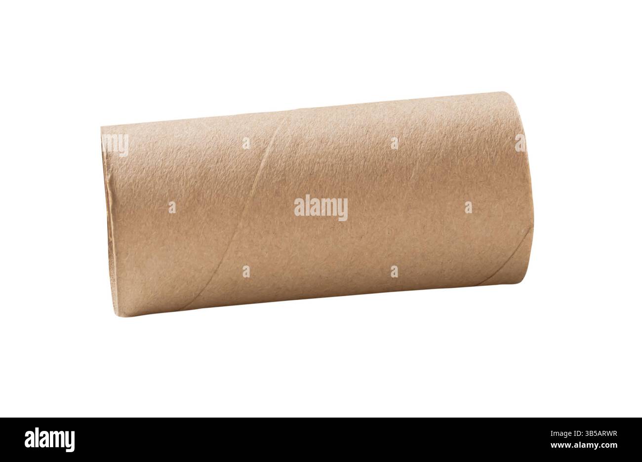 Side view of one tissue paper core or toilet paper tube after used out ...