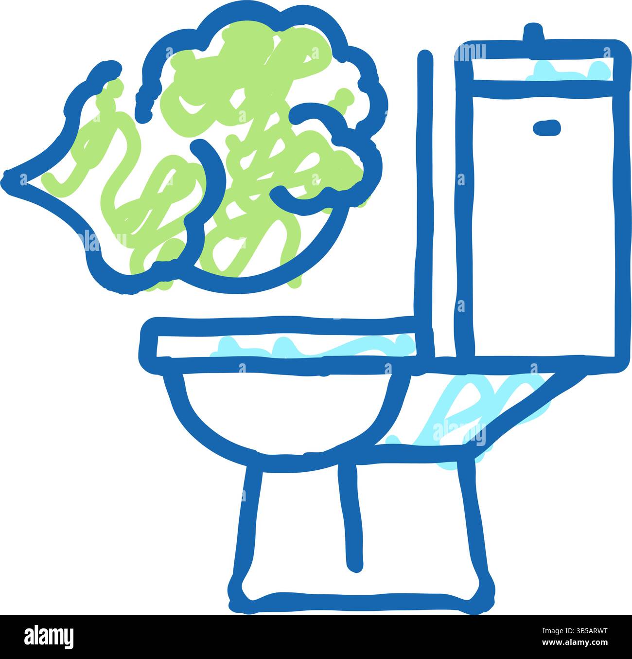 flatulence digestion system icon doodle illustration Stock Vector Image ...
