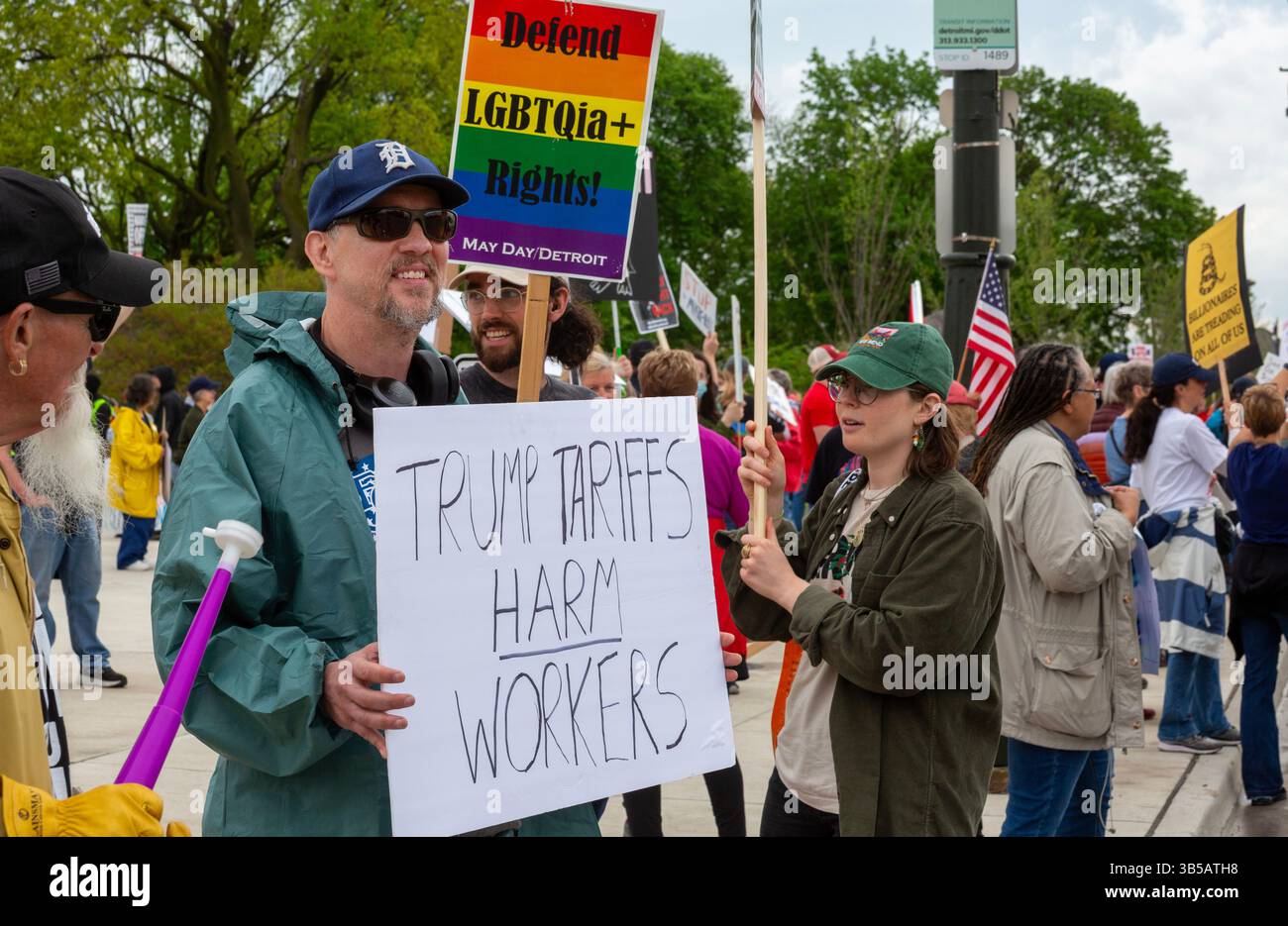 Detroit, United States. 01st May, 2025. Detroit, Michigan - Labor ...