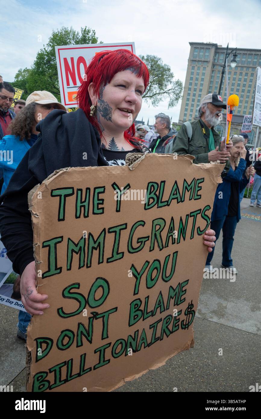 Detroit, United States. 01st May, 2025. Detroit, Michigan - Labor ...