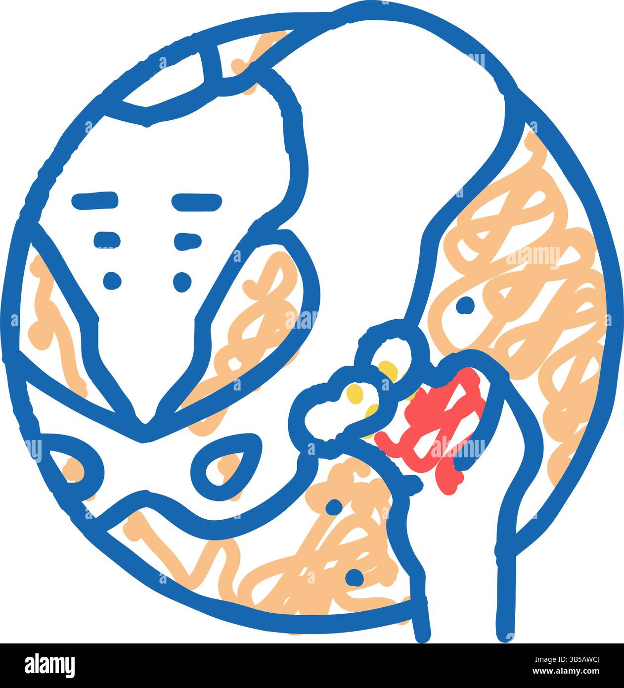 articular cartilage gout icon doodle illustration Stock Vector Image ...