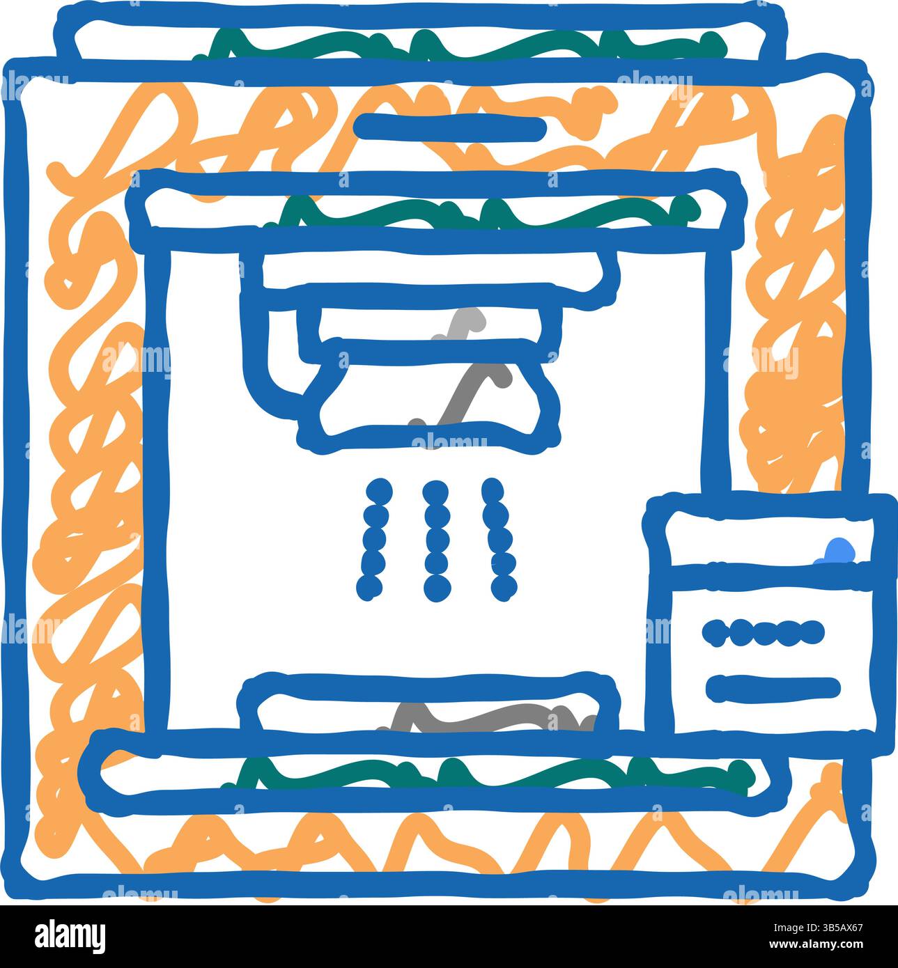 sandblasting machine icon doodle illustration Stock Vector Image & Art ...