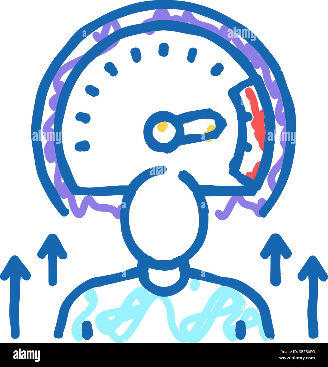 growth mindset soft skill icon doodle illustration Stock Vector Image ...