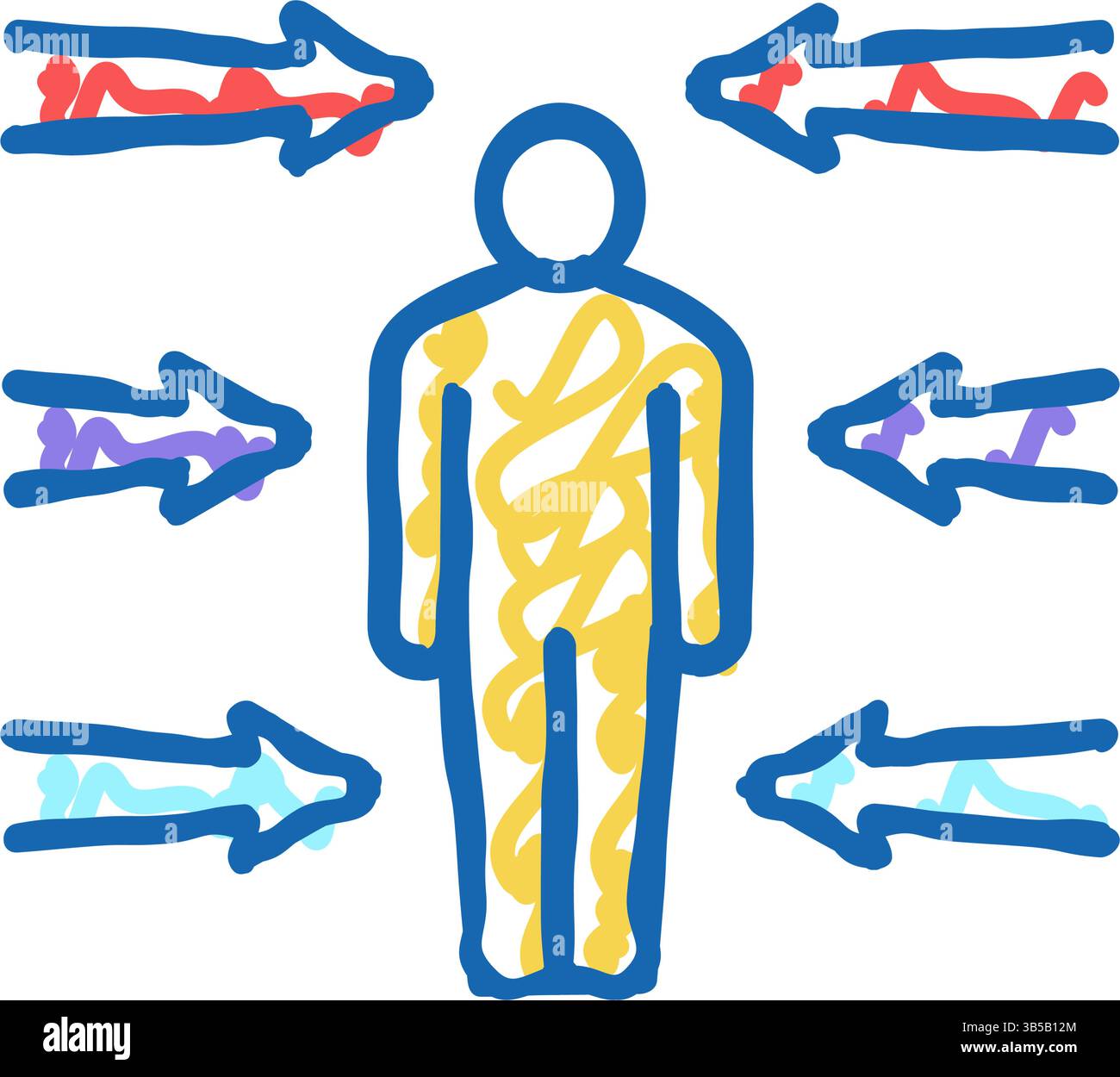 flexibility soft skill icon doodle illustration Stock Vector Image ...