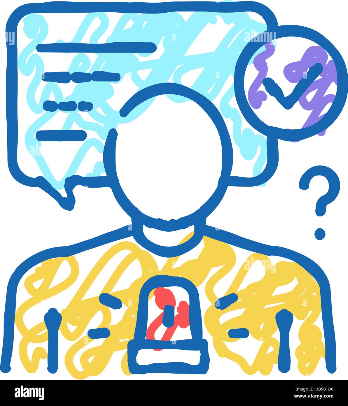 decision making soft skill icon doodle illustration Stock Vector Image ...