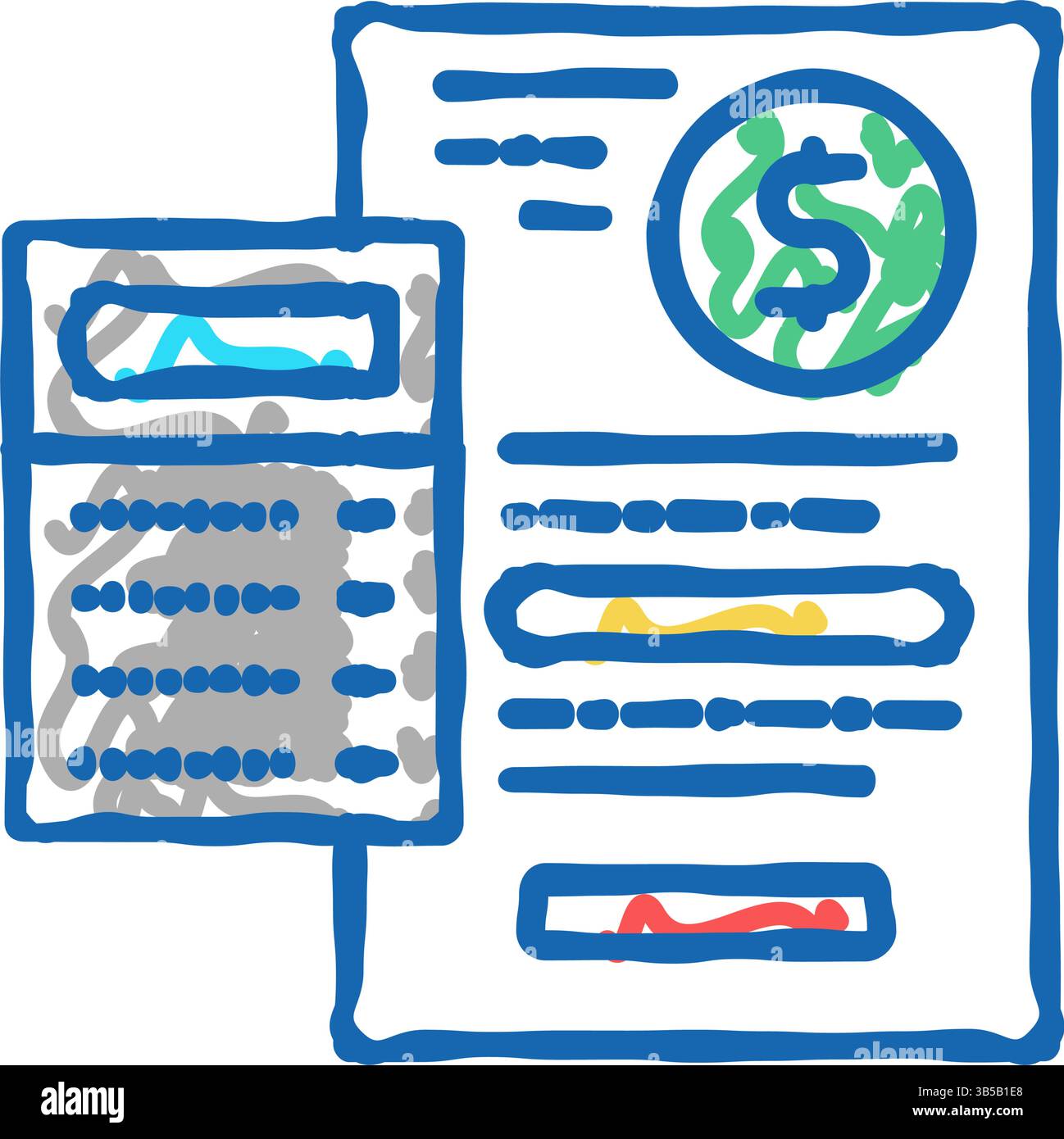 capital calculating icon doodle illustration Stock Vector Image & Art ...