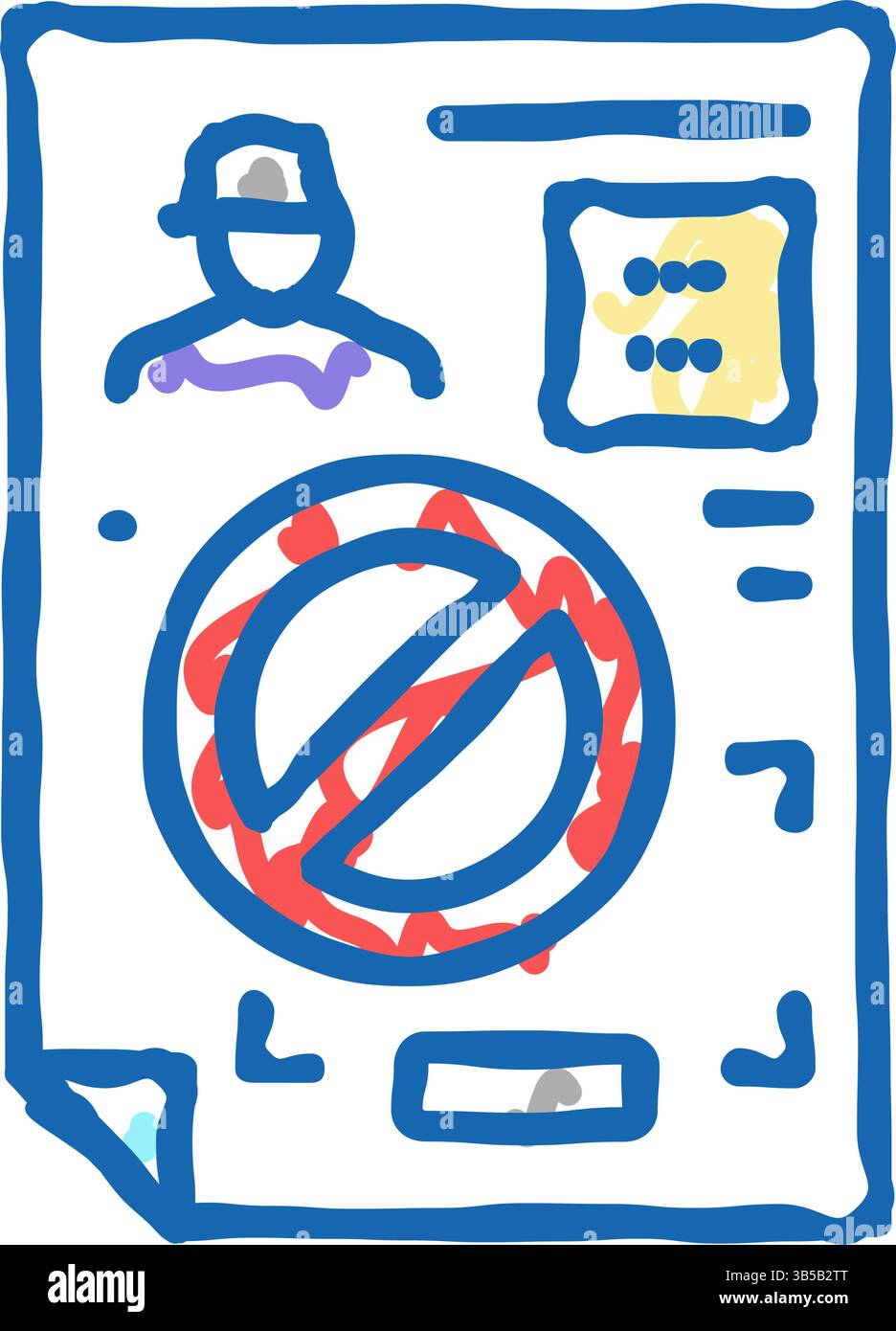 denial allowance icon doodle illustration Stock Vector Image & Art - Alamy