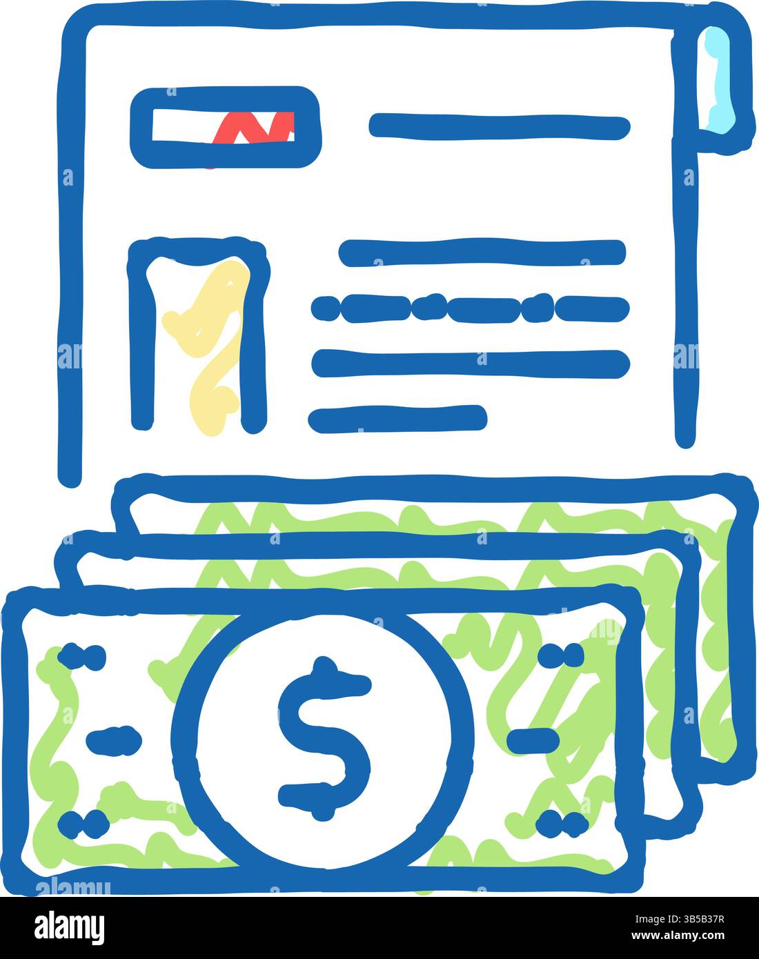 issue of allowance icon doodle illustration Stock Vector Image & Art ...