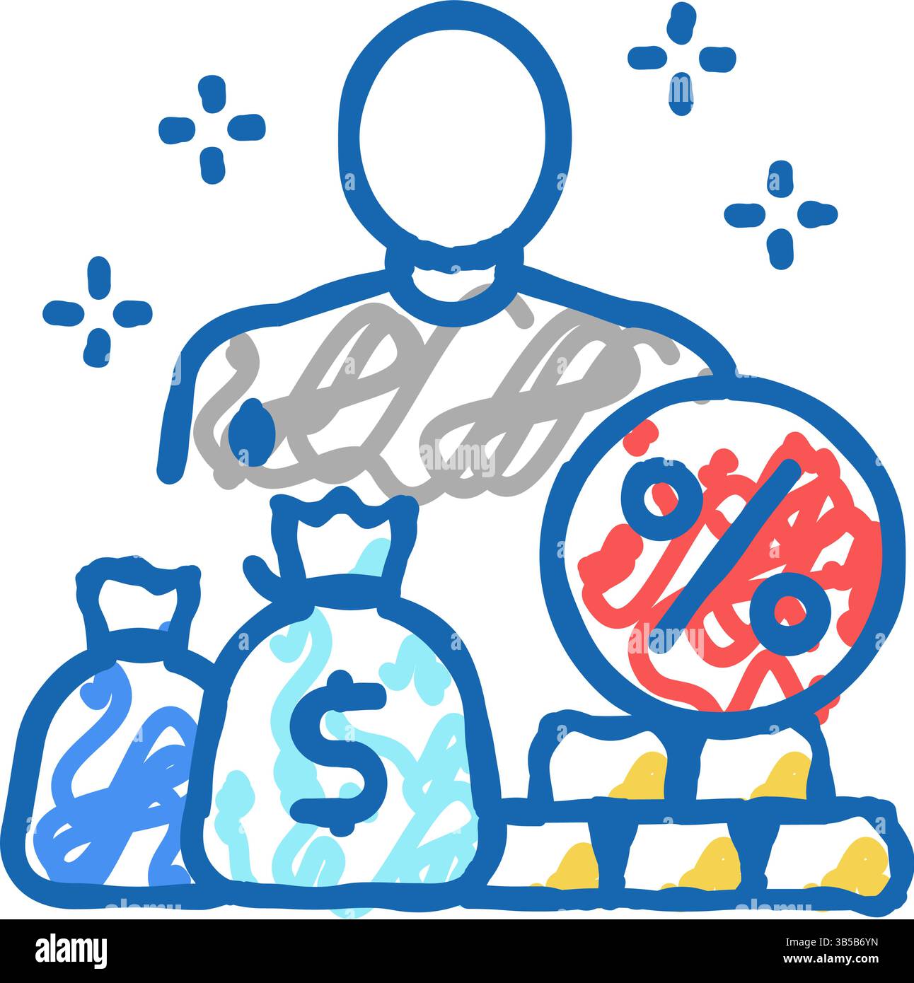 economic expert icon doodle illustration Stock Vector Image & Art - Alamy