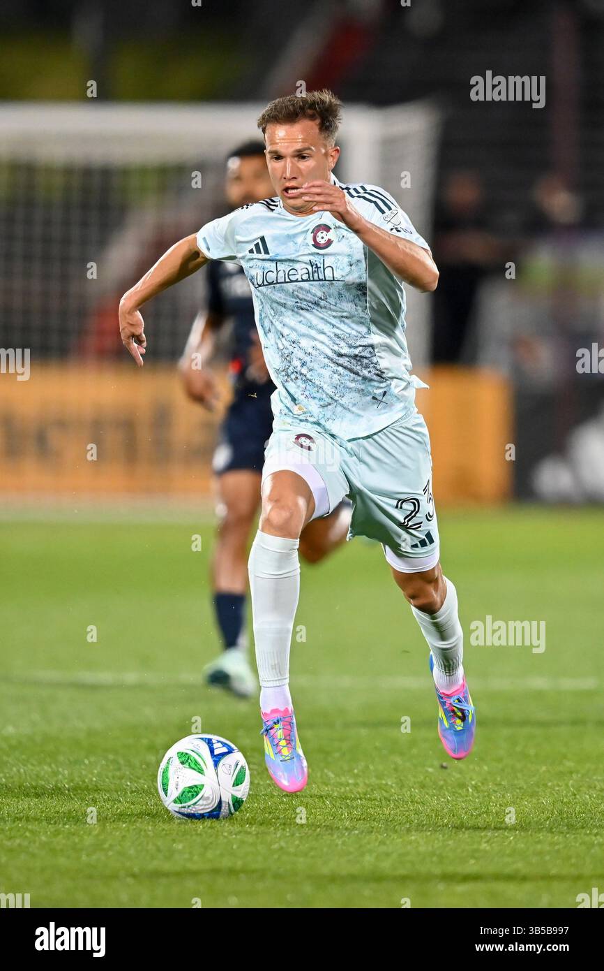 Commerce City, CO, USA. 12th Apr, 2025. Colorado midfielder Cole ...