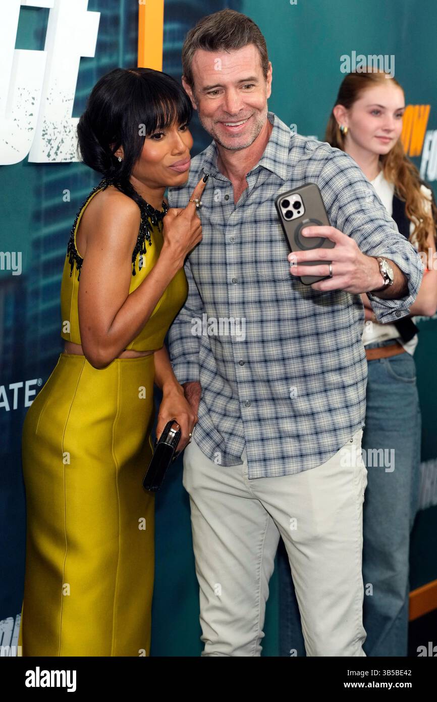 Kerry Washington and Scott Foley attend a "Shadow Force" screening at ...