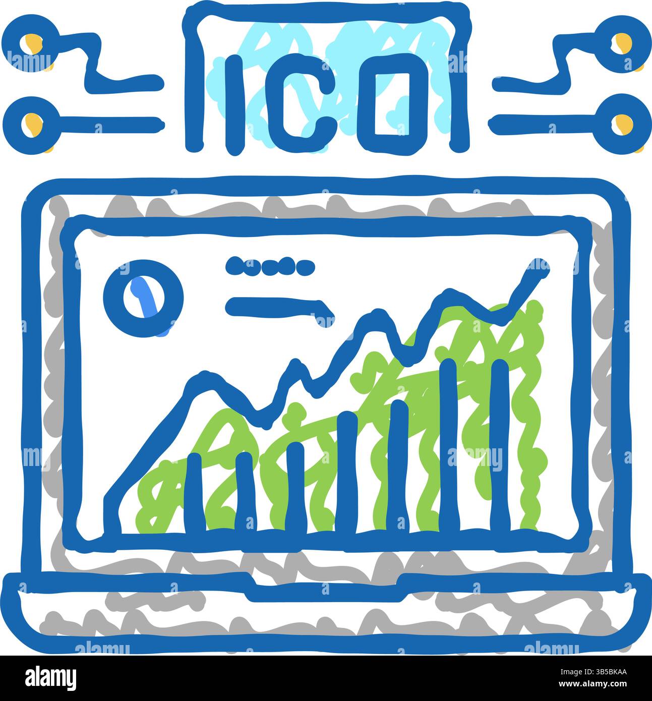 initial coin offering ico icon doodle illustration Stock Vector Image ...