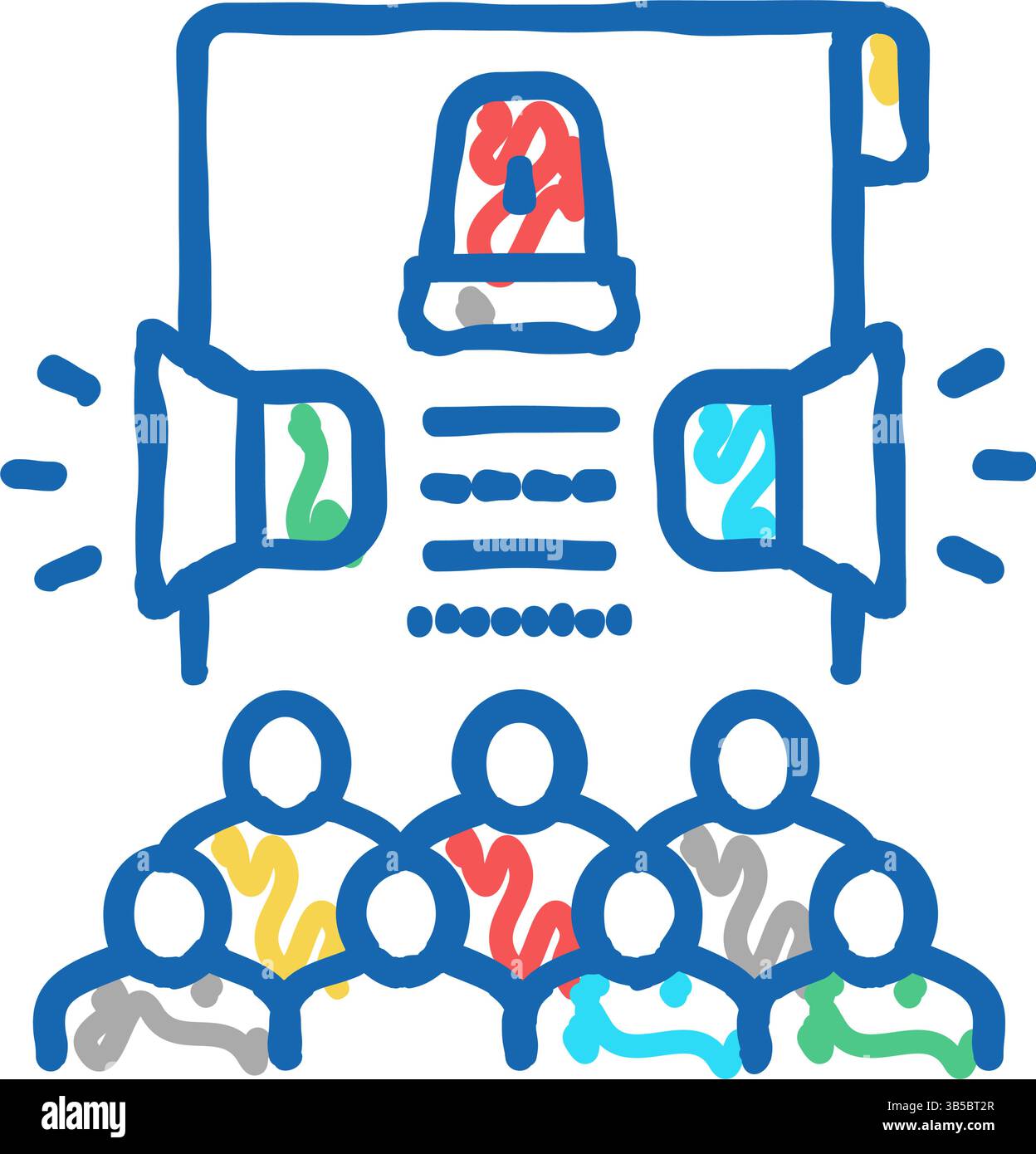 crisis management icon doodle illustration Stock Vector Image & Art - Alamy