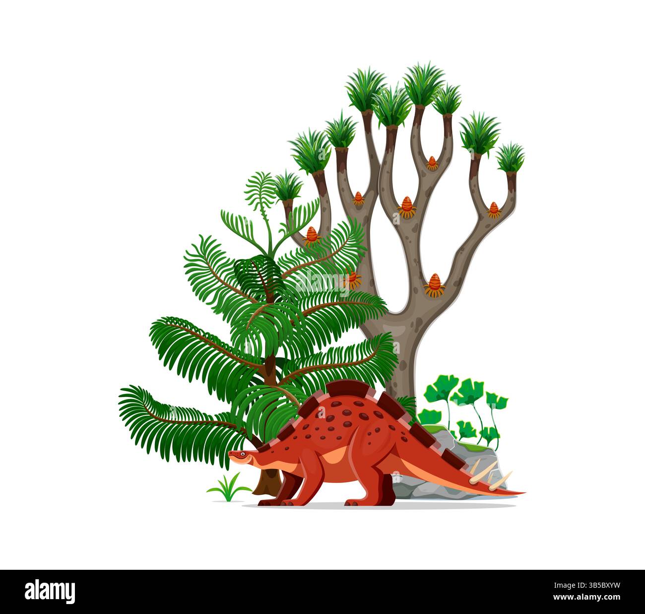Wuerhosaurus prehistoric dinosaur character. Isolated cartoon vector ...