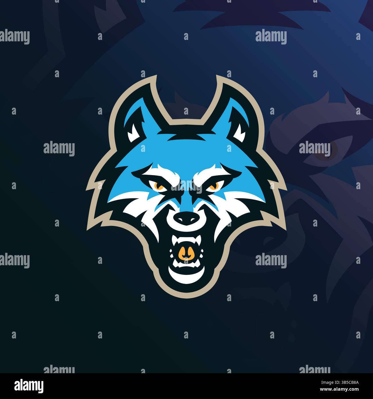 Wolf mascot logo design vector with modern illustration concept style ...