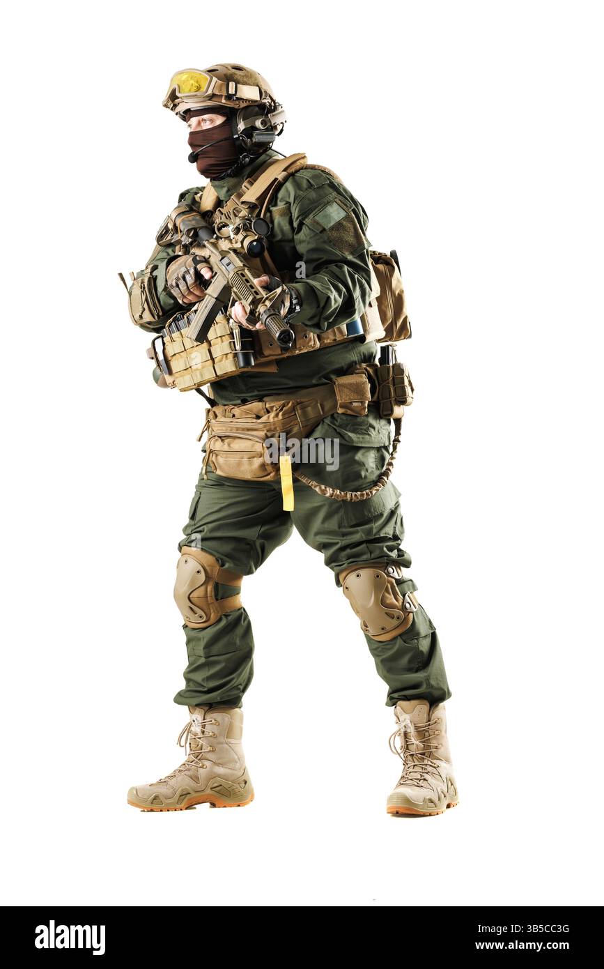 Armed security guard stands Cut Out Stock Images & Pictures - Alamy