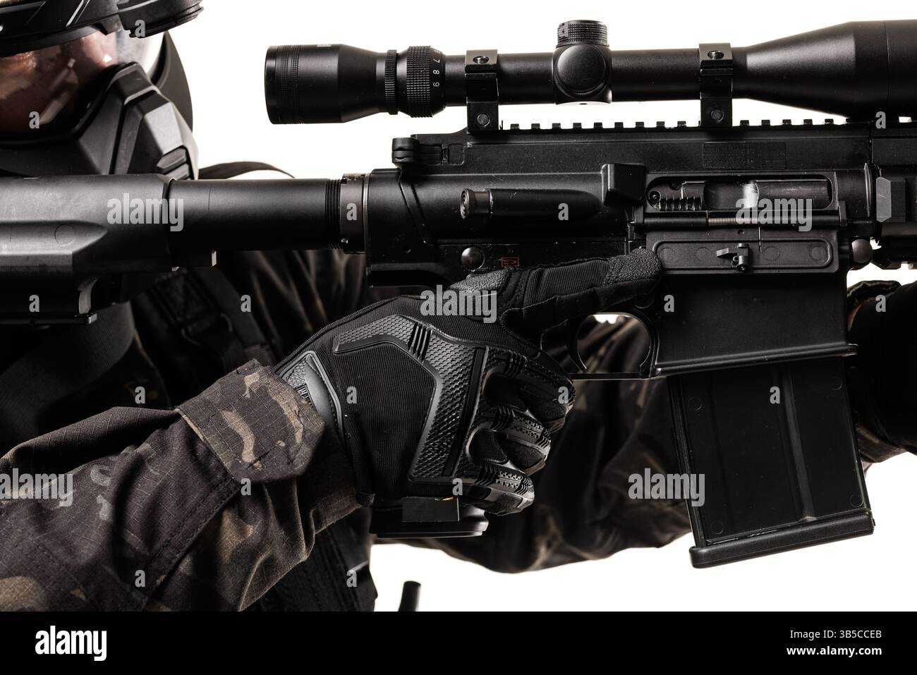 Holding a sniper rifle hi-res stock photography and images - Alamy