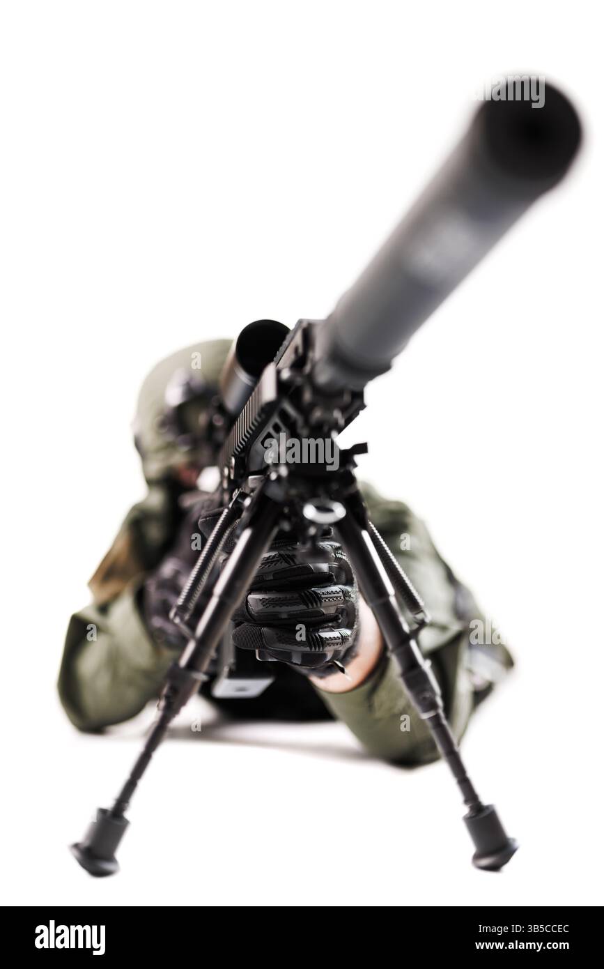 Holding a sniper rifle hi-res stock photography and images - Alamy
