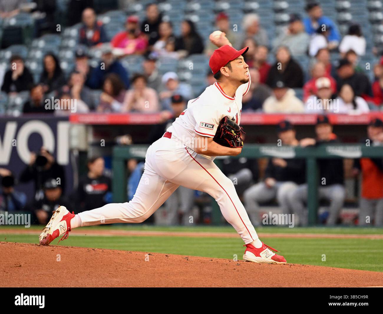 ANAHEIM, CA - MAY 01: Los Angeles Angels pitcher Yusei Kikuchi (16 ...