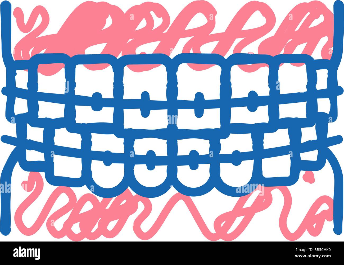 tooth braces icon doodle illustration Stock Vector Image & Art - Alamy