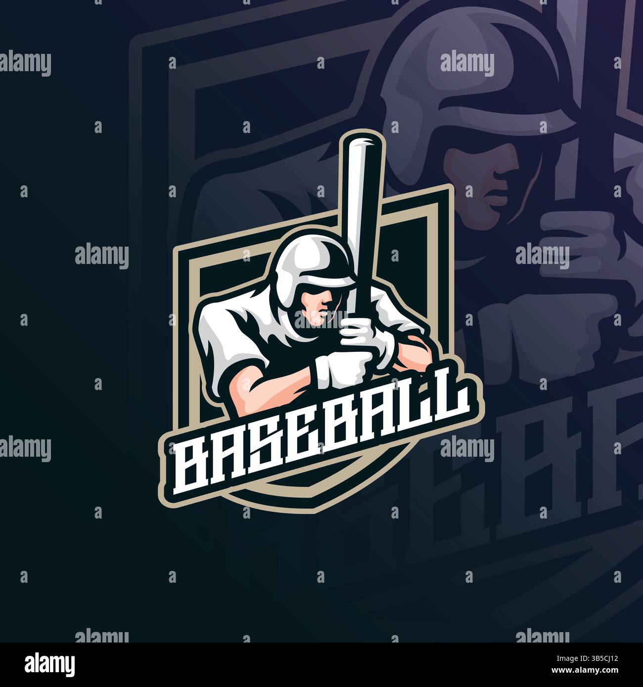 Baseball mascot logo design vector with modern illustration concept ...