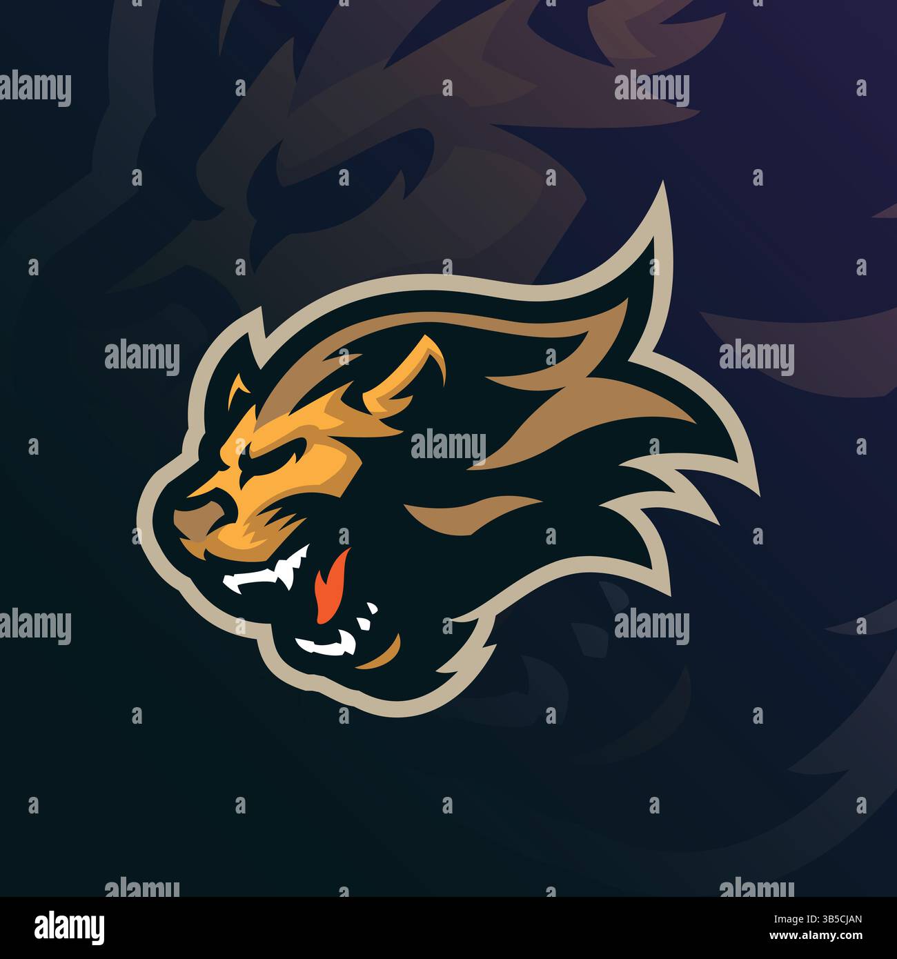 Lion mascot logo design vector with modern illustration concept style ...