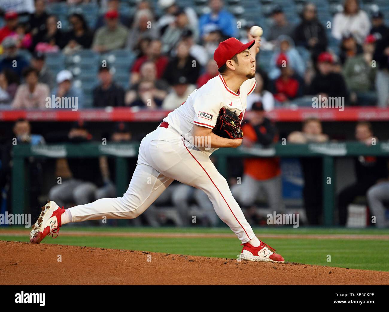 ANAHEIM, CA - MAY 01: Los Angeles Angels pitcher Yusei Kikuchi (16 ...