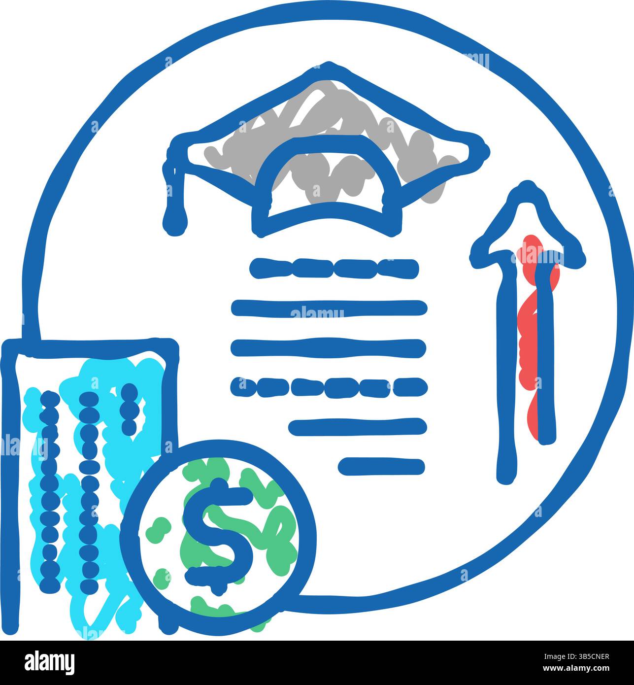 training and courses benefits icon doodle illustration Stock Vector ...