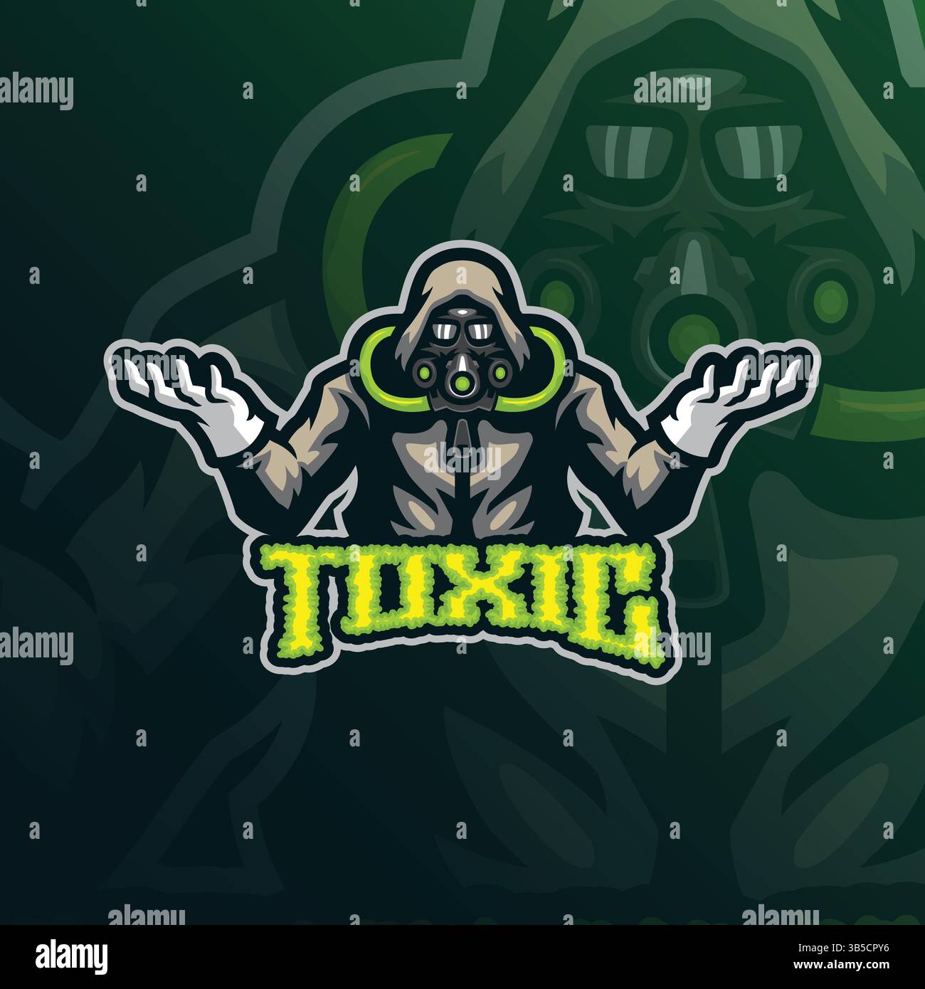 Toxic mascot logo design vector with modern illustration concept style ...