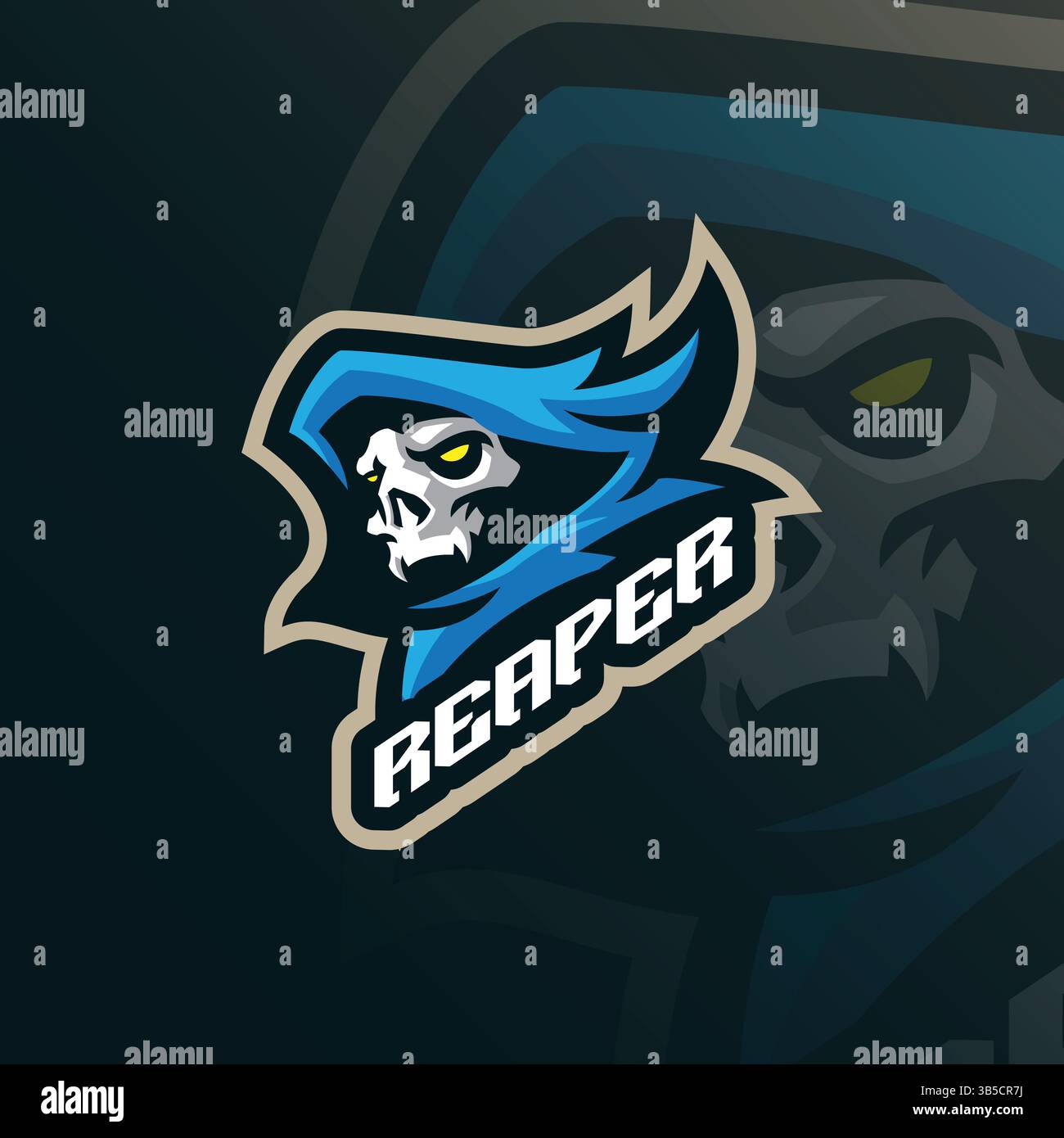 Reaper mascot logo design vector with modern illustration concept style ...