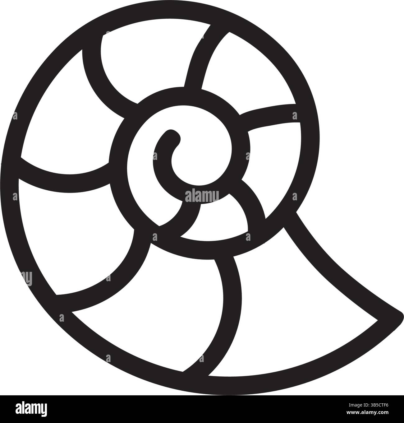 Ammonite shape Stock Vector Images - Alamy