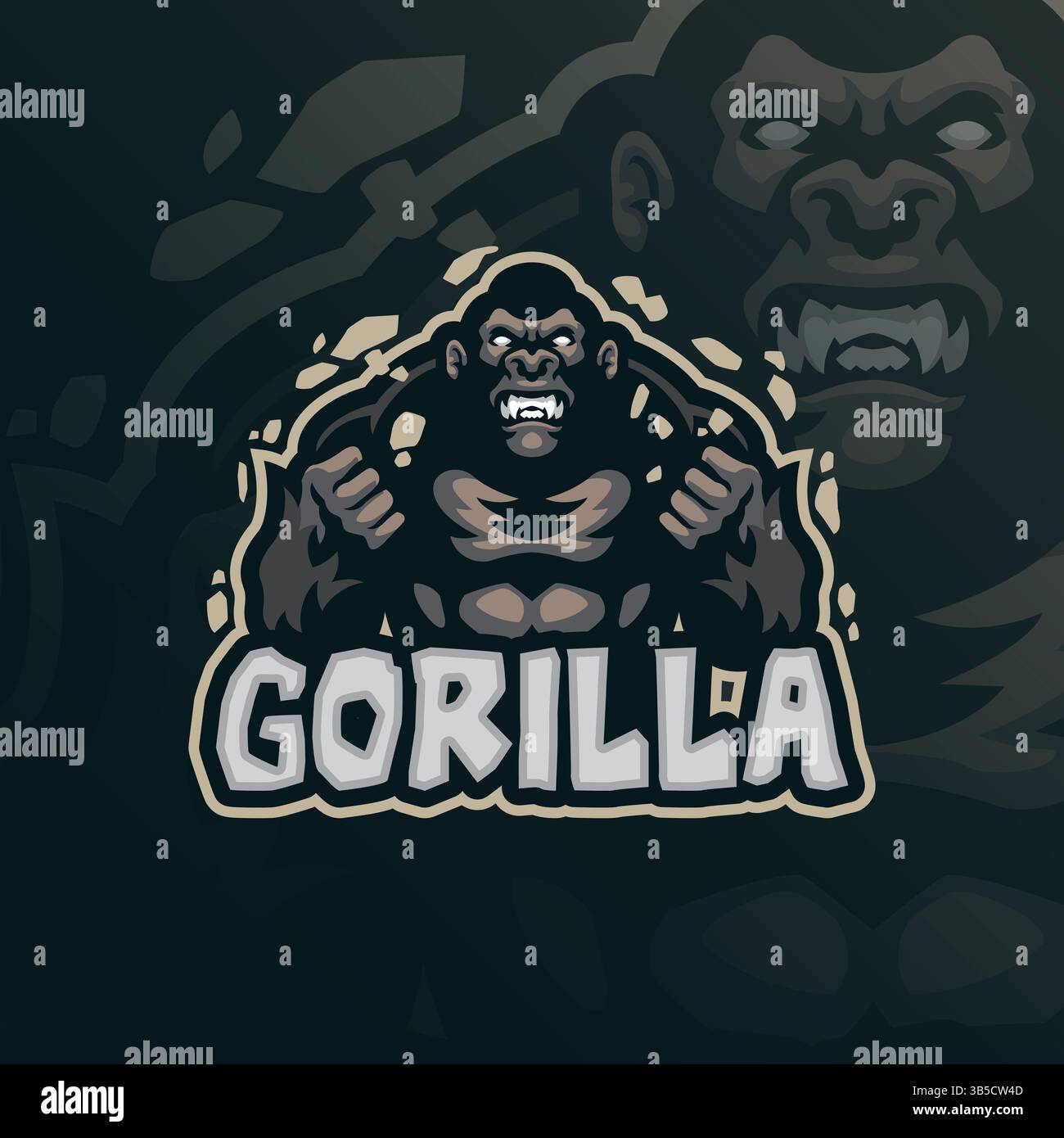 Gorilla mascot logo design vector with modern illustration concept ...