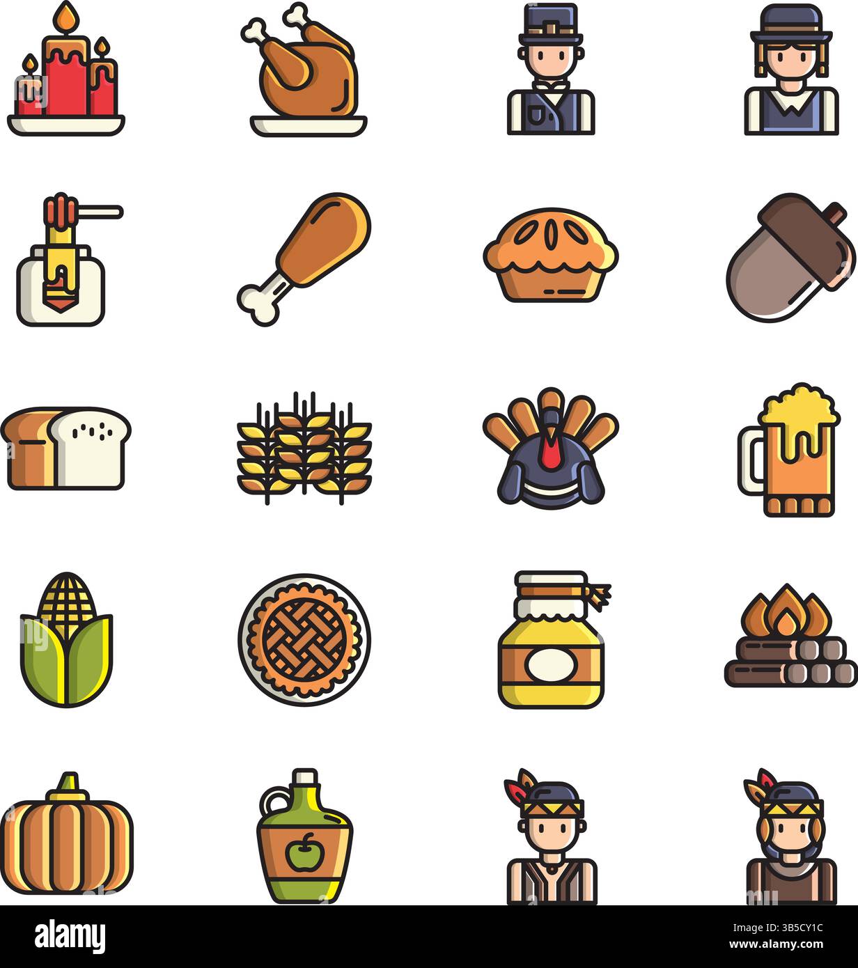 Thankful table Stock Vector Images - Alamy