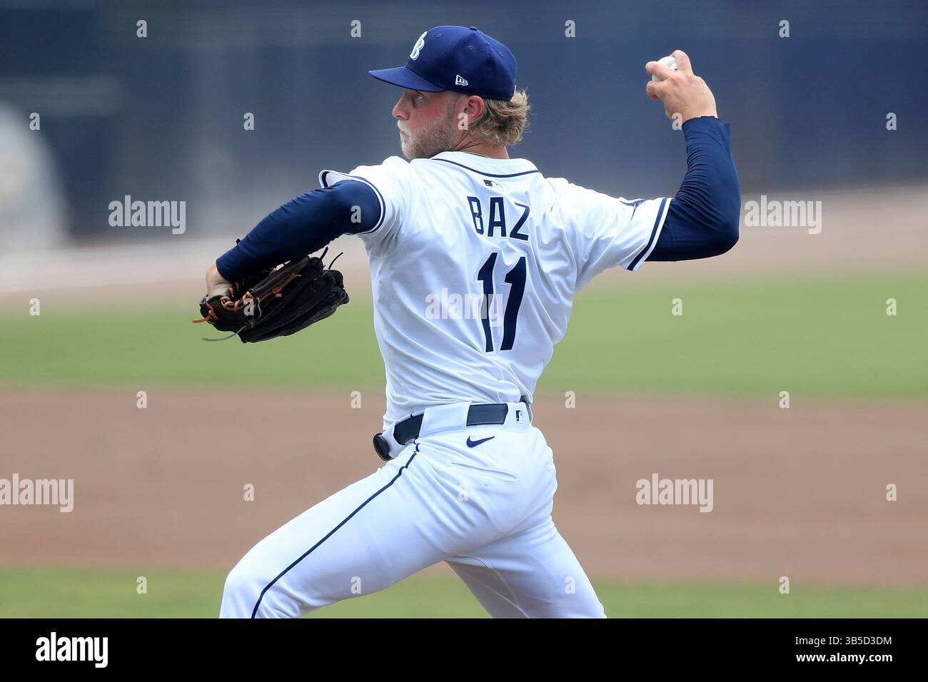TAMPA, FL - May 01: Tampa Bay Rays Pitcher Shane Baz (11) delivers a ...