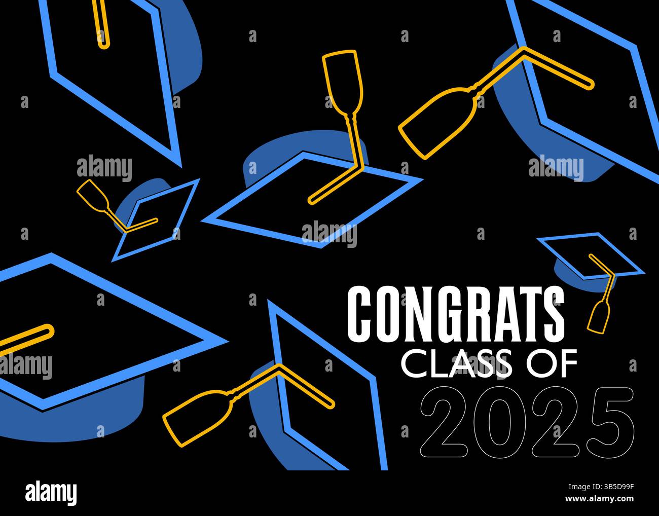 Class of 2025 Graduation design template. Vintage party invitation ...