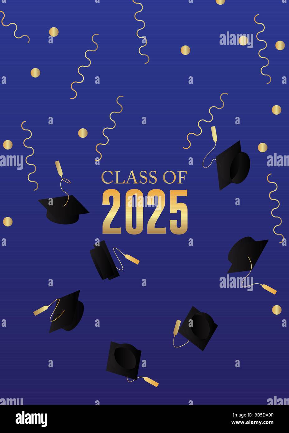 Class of 2025 Graduation design template. Vintage party invitation ...